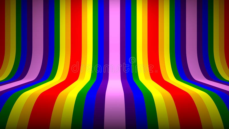 3D Striped Rainbow Studio Backdrop with Empty Copy Space Stock ...
