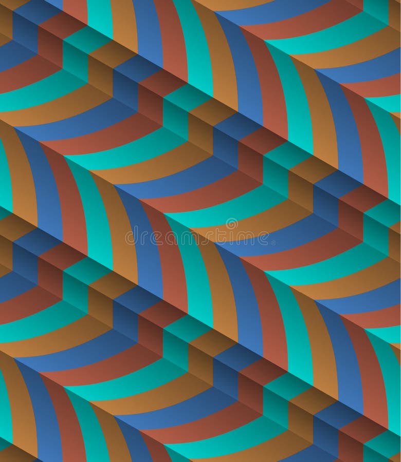 3d Striped Vector Seamless Pattern Stock Vector - Illustration of coat ...
