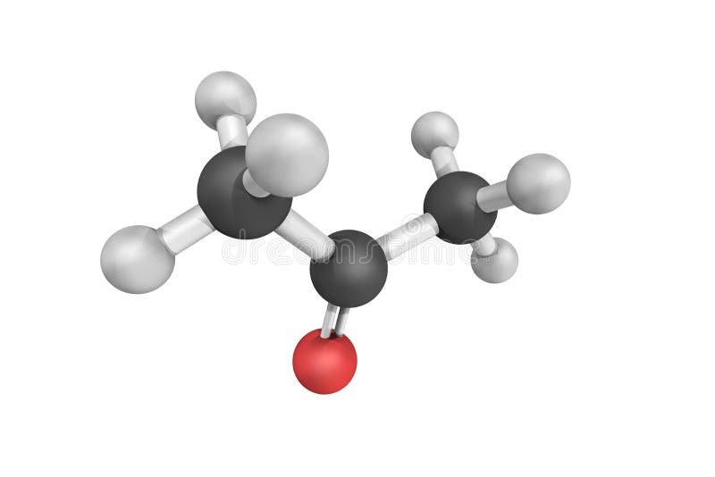 3d Structure of Acetone Systematically Named 2-propanone Stock ...