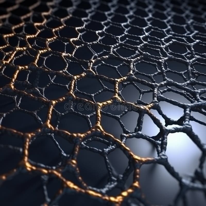 3d Structure of graphene stock illustration. Illustration of branch ...