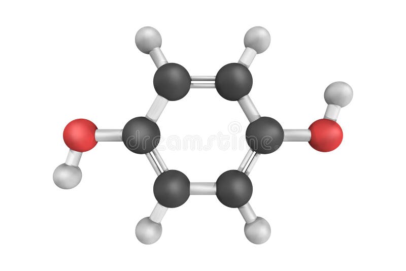 3d Structure of Hydroquinone, Also Known As Quinol, an Aromatic ...