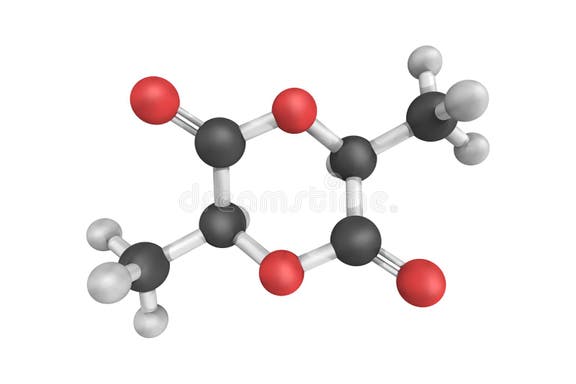 3d Structure of Lactide, the Cyclic Di-ester of Lactic Acid. Stock ...