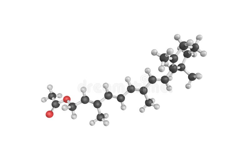 Retinol (Vitamin a) Molecular Structure on White Stock Illustration ...