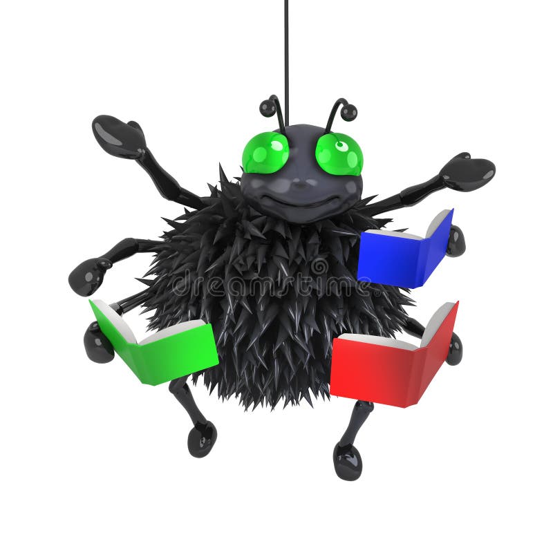 3d Student spider stock illustration. Illustration of creepy - 55842672