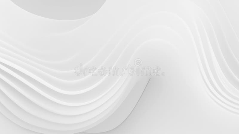 3D Style. Abstract White Wave Wallpaper Background Stock Illustration ...