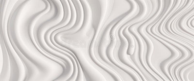 3D Style. Beautiful White Wavy Abstract Background Stock Illustration ...