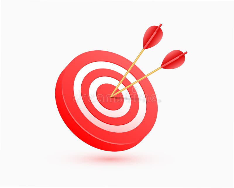 3d Style Bullseye Board for Business Aim and Achievement Stock Vector ...