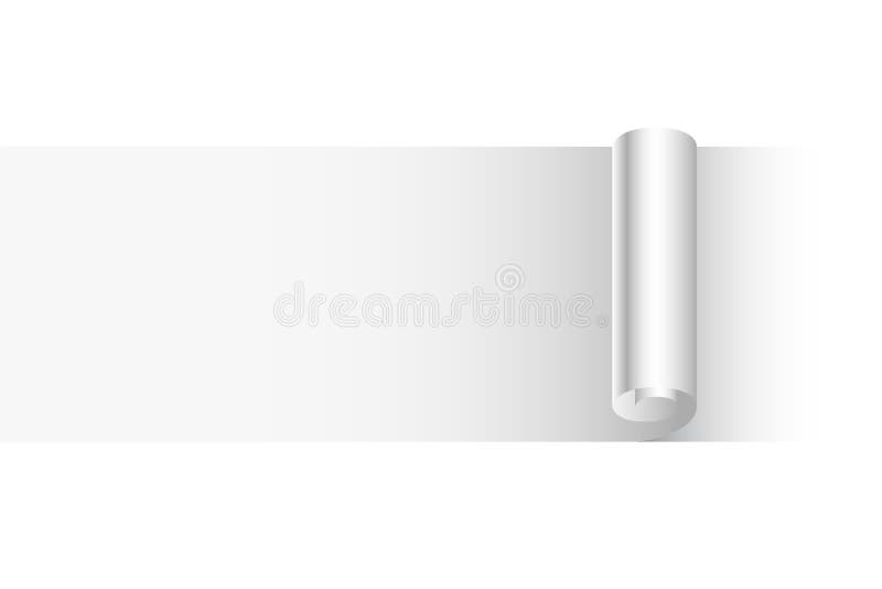 3d Style Empty Paper Rolled Sheet Template Design Stock Vector ...