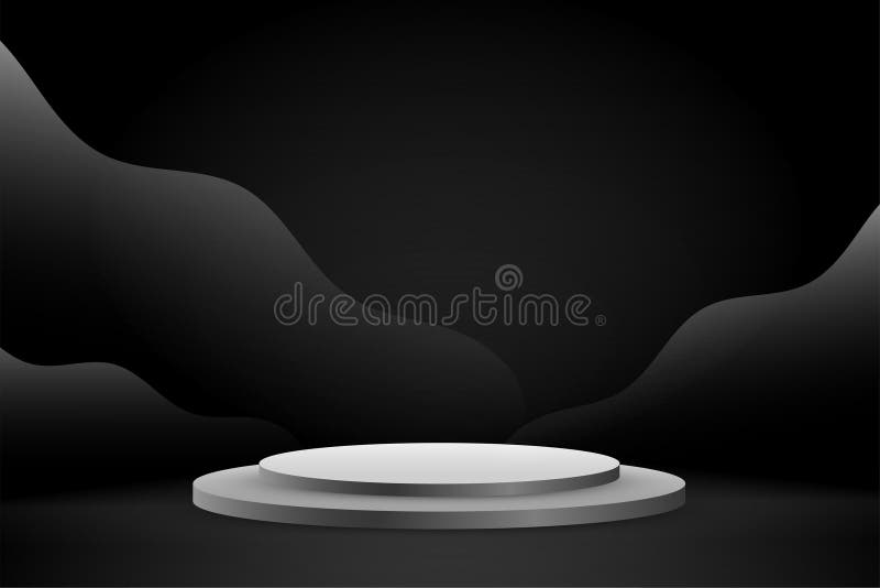 3d Style Empty Round Podium Platform for Object Display Stock Vector ...