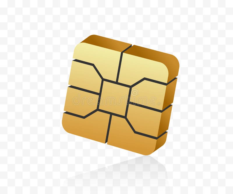 3D Style EMV Microchip. Nfc Technology for Secure Contactless Payments ...