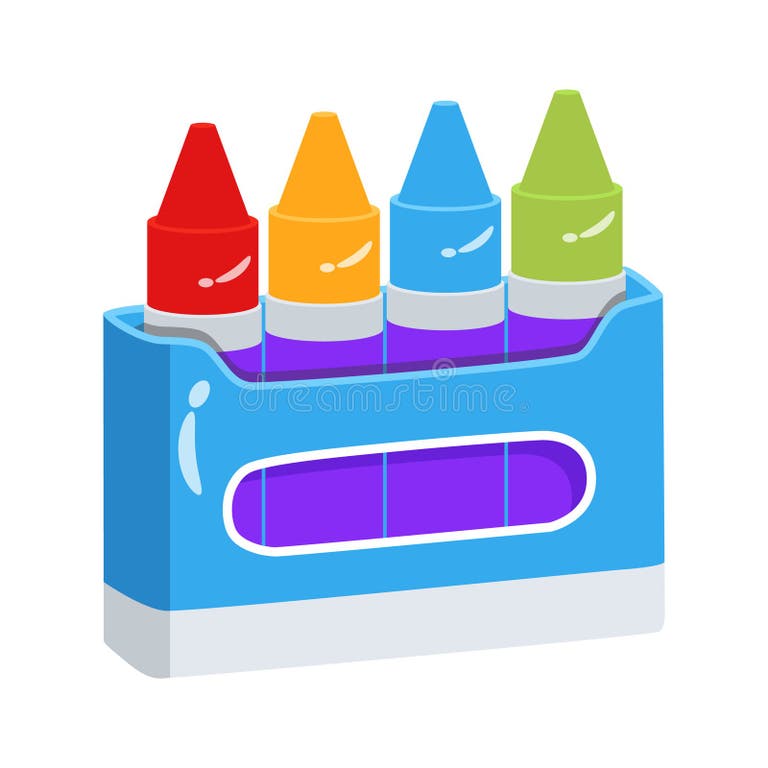 A 2d Style Icon of Crayons Pack, Easy To Edit Design Stock Vector ...