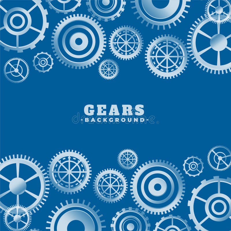 3d Style Metallic Gear Wheel Motion Background Design Stock Vector ...