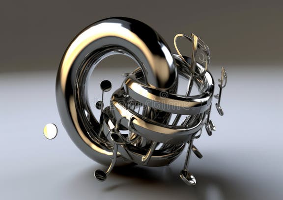 3d Style Music Note Generative AI Stock Illustration - Illustration of ...