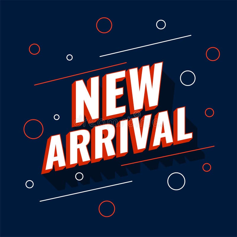 3d Style New Arrival Lettering Template for Business Marketing Stock ...