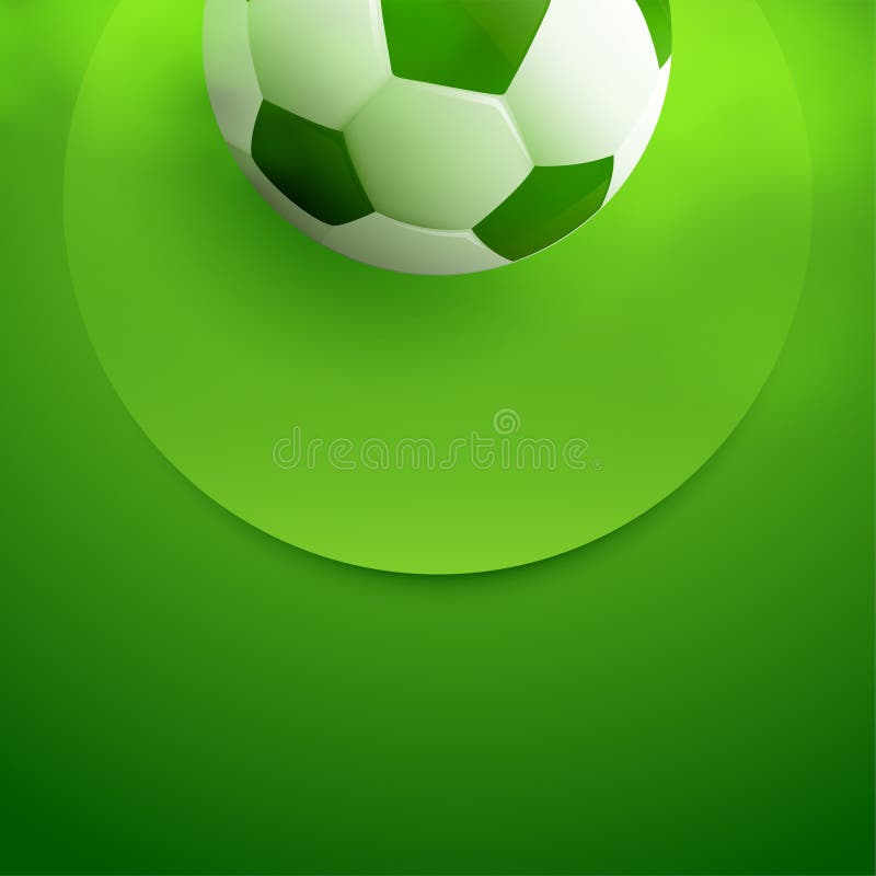 3d Style Soccer Ball on Green Background with Text Space Stock Vector ...