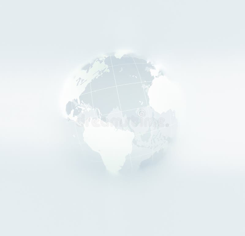 3D style white world stock illustration. Illustration of geography ...