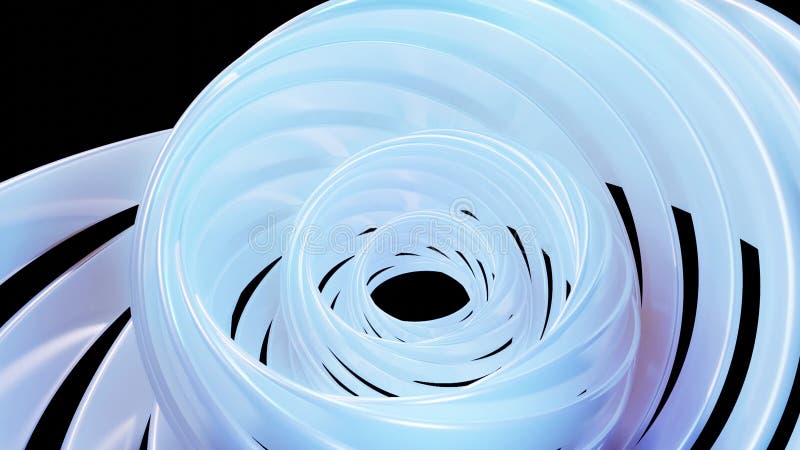 3D Stylish Abstract White Background with Rings or Circles Twisting in ...