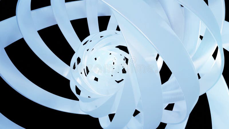 3D Stylish Abstract White Background with Rings or Circles Twisting in ...