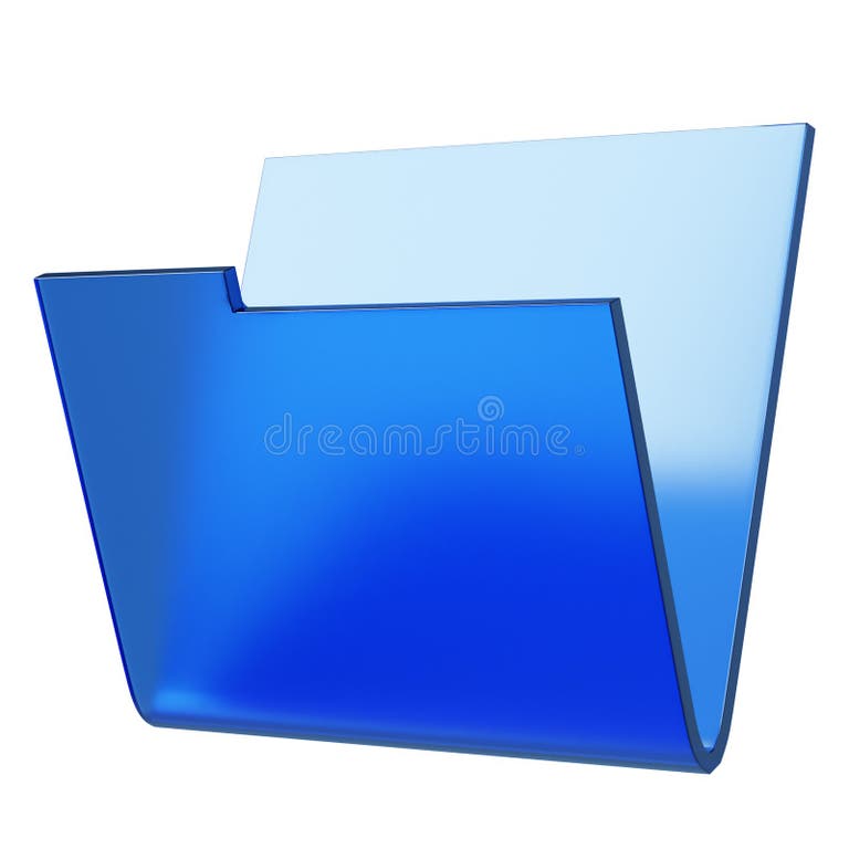 Stylized Blue Folder Icon stock illustration. Illustration of icon ...