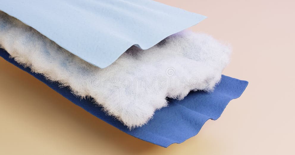 3d Stylized Illustration Soft Layers Float in the Stream Stock Photo ...