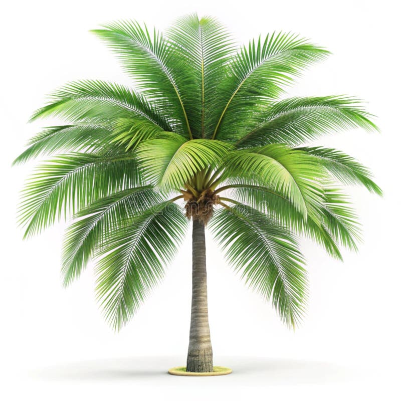 3D Stylized Palm Tree Isolated Stock Illustration - Illustration of ...