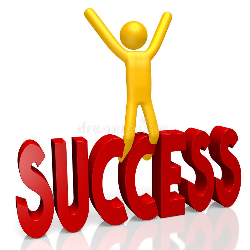 3D success concept stock illustration. Illustration of euphoria - 101968261