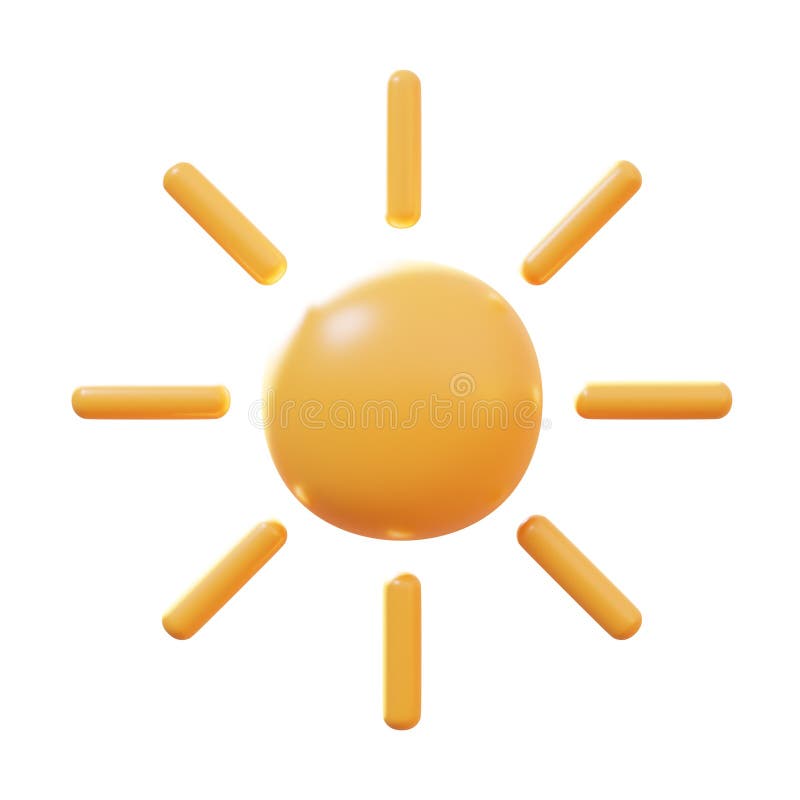 Sunny Emoji Icon - Climate, Weather Stock Illustration - Illustration ...