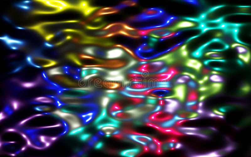 3d Surface Abstract Background. Rainbow Colors, Liquid Glass Wave ...