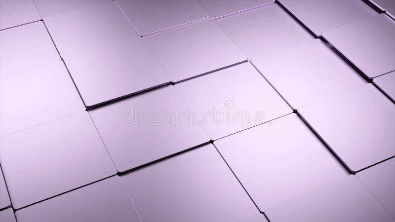 3D Surface with Moving Tiles. Design. Metal Square Tile Moves on ...