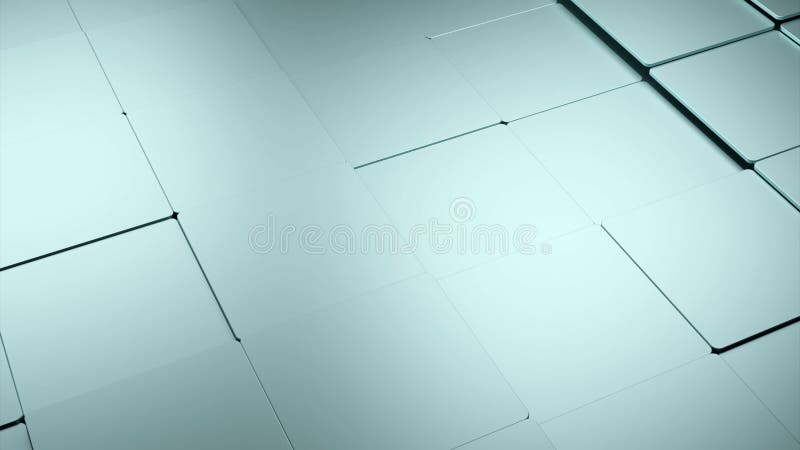 3D Surface with Moving Tiles. Design. Metal Square Tile Moves on ...