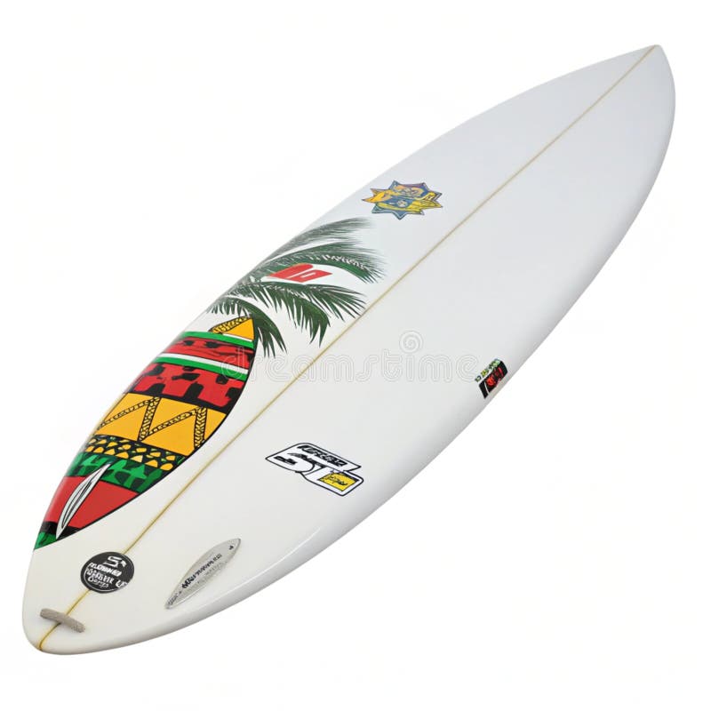 3D Surfboard Isolated on Transparent Background Stock Illustration ...