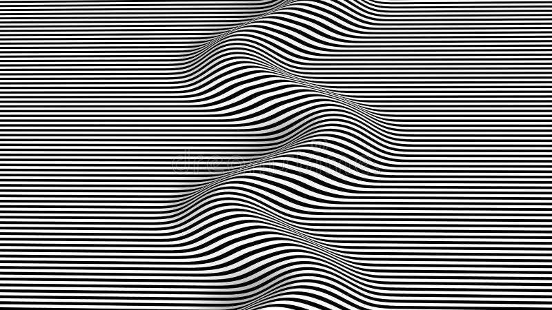 3D Surreal Striped Pattern Background Stock Illustration - Illustration ...