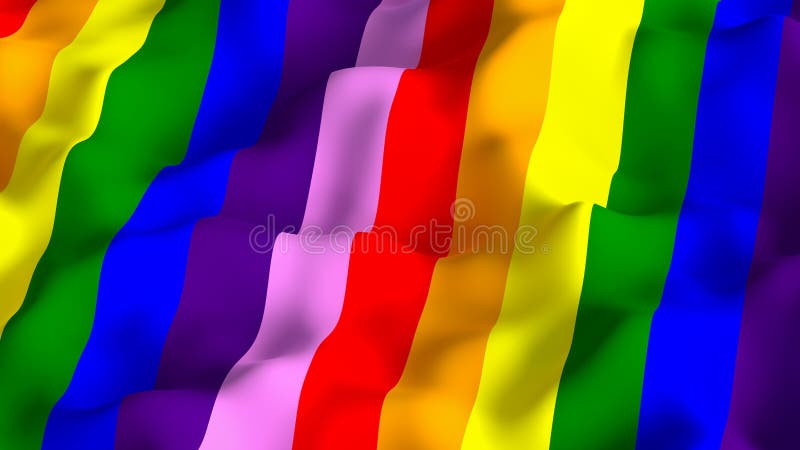 3D Surreal Striped Rainbow Pattern Background Stock Illustration ...
