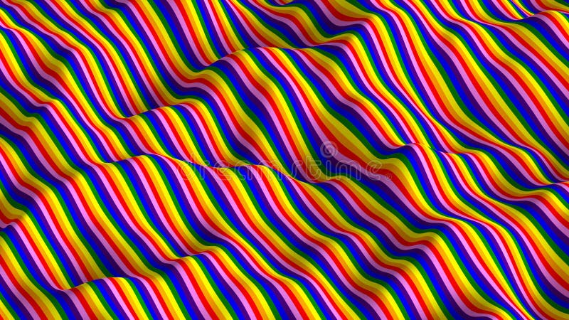 3D Surreal Striped Rainbow Pattern Background Stock Illustration ...