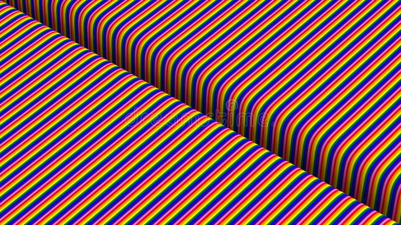 3D Surreal Striped Rainbow Pattern Background Stock Illustration ...