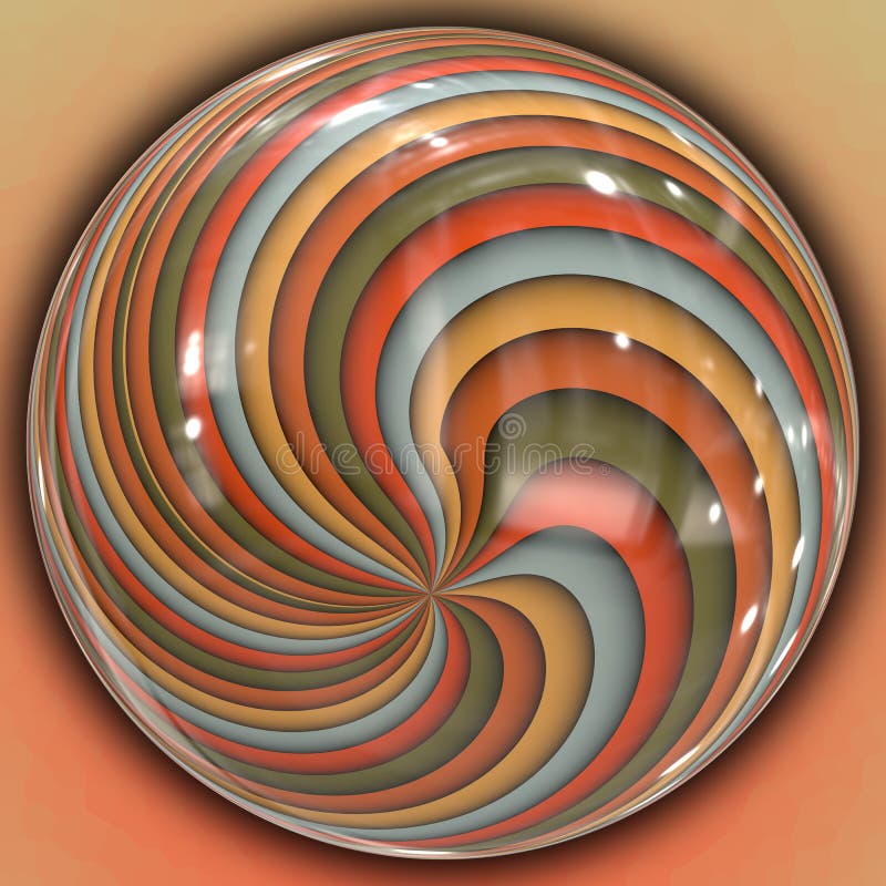 3d Swirl Pattern Sphere Graphic Stock Illustration - Illustration of ...