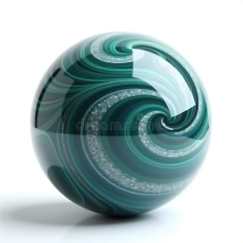 3D Swirled Marble Ball with Glossy Finish Stock Illustration ...