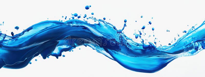 3D Swoosh of Water with Realistic Texture and Motion, Featuring Curved ...