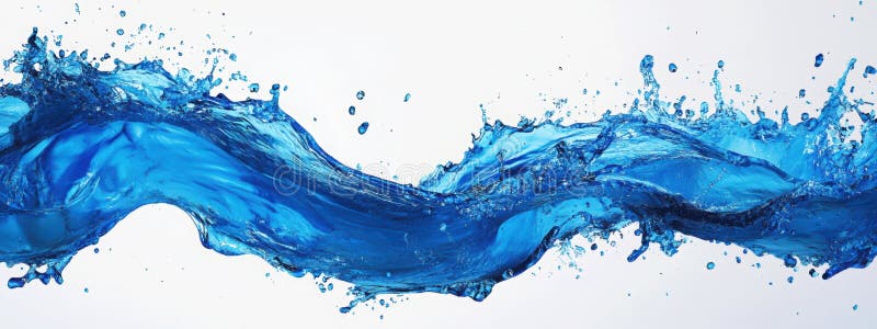 3D Swoosh of Water with Realistic Texture and Motion, Featuring Curved ...
