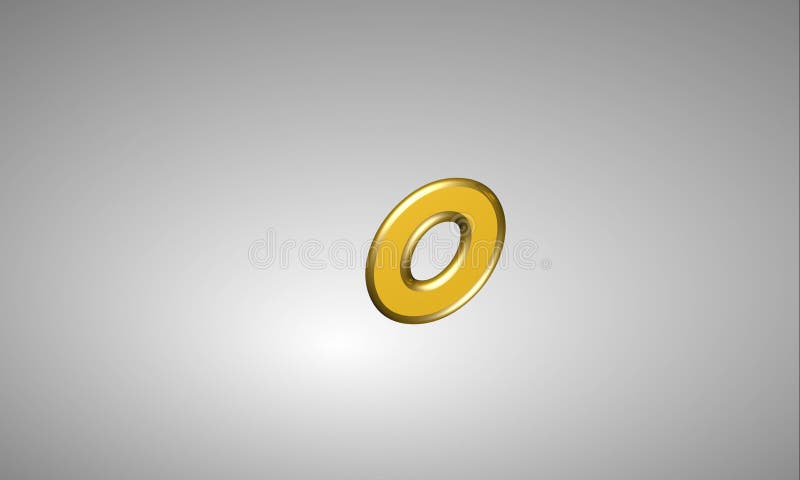 3D, symbol, gold, 0, zero stock illustration. Illustration of five ...