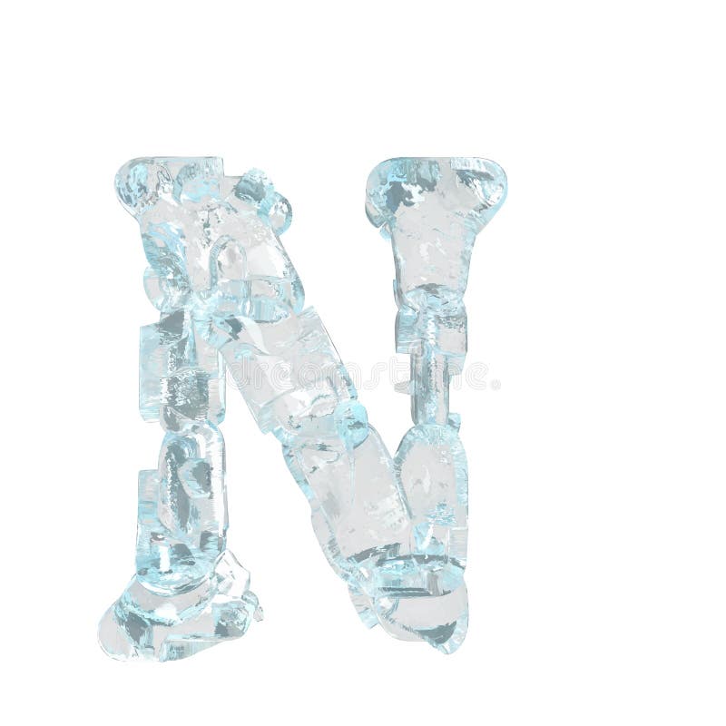 Symbol Made of Broken Ice. Letter N Stock Illustration - Illustration ...