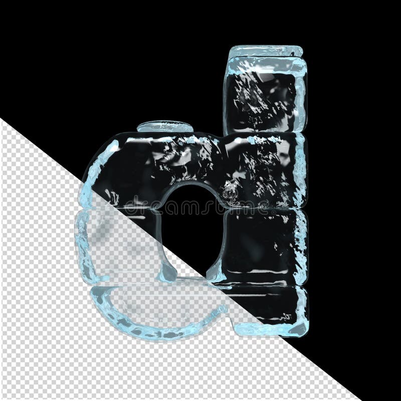 The Symbol is Made of Ice. Letter D Stock Illustration - Illustration ...