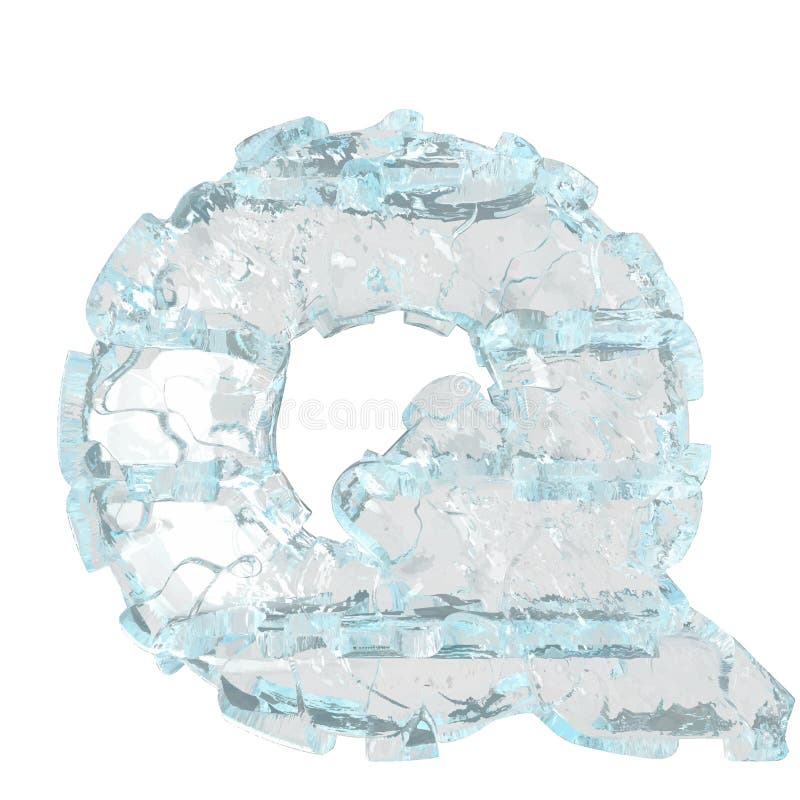 Symbol Made of Ice 3d. Letter Q Stock Vector - Illustration of white ...
