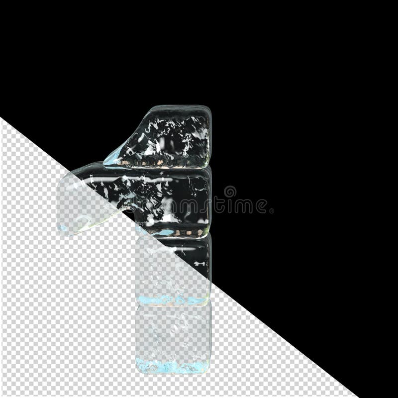 The Symbol is Made of Ice. Number 1 Stock Vector - Illustration of cold ...