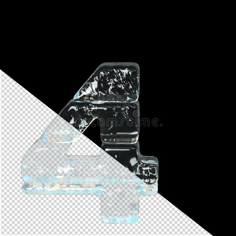 The Symbol is Made of Ice. Number 4 Stock Vector - Illustration of ...