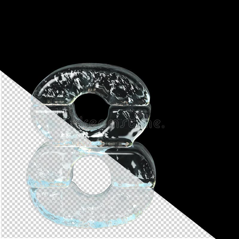 The Symbol is Made of Ice. Number 8 Stock Vector - Illustration of ...