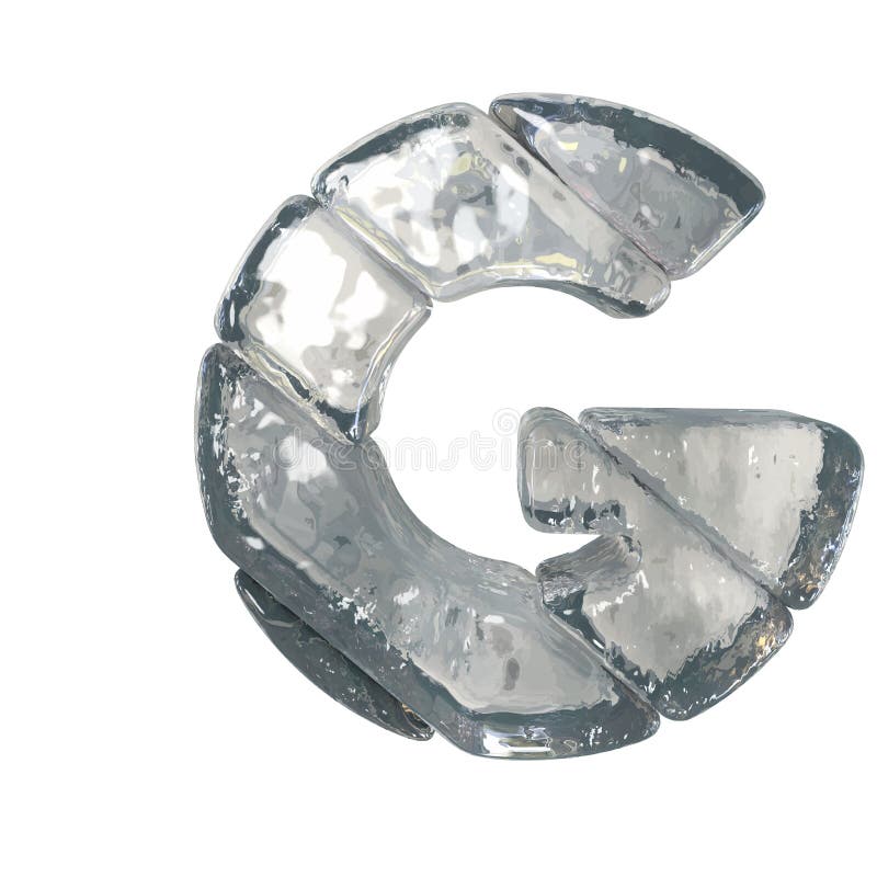 Symbols Made of Gray Ice. Letter G Stock Vector - Illustration of font ...