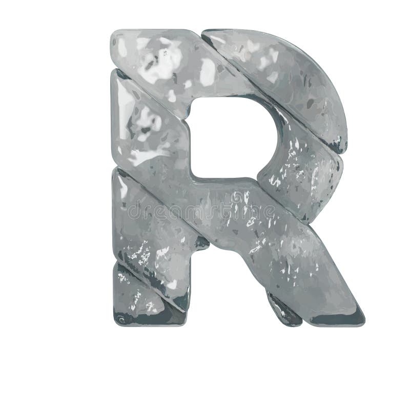 Symbols Made of Gray Ice. Letter R Stock Vector - Illustration of ...