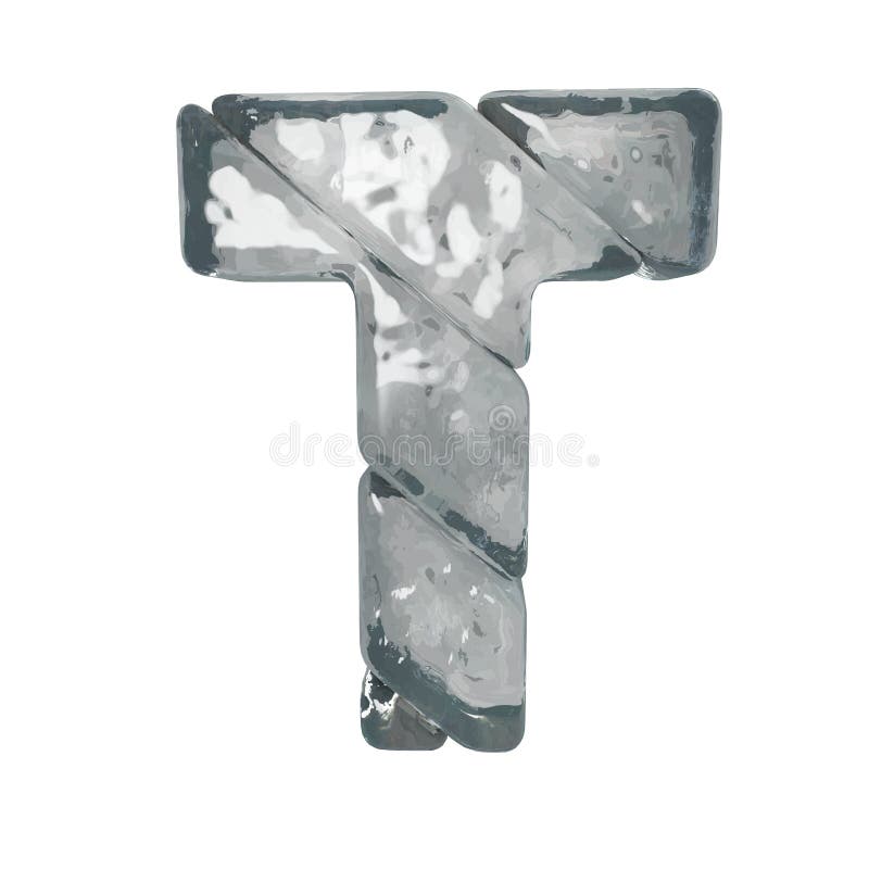 Symbols Made of Gray Ice. Letter T Stock Vector - Illustration of ...