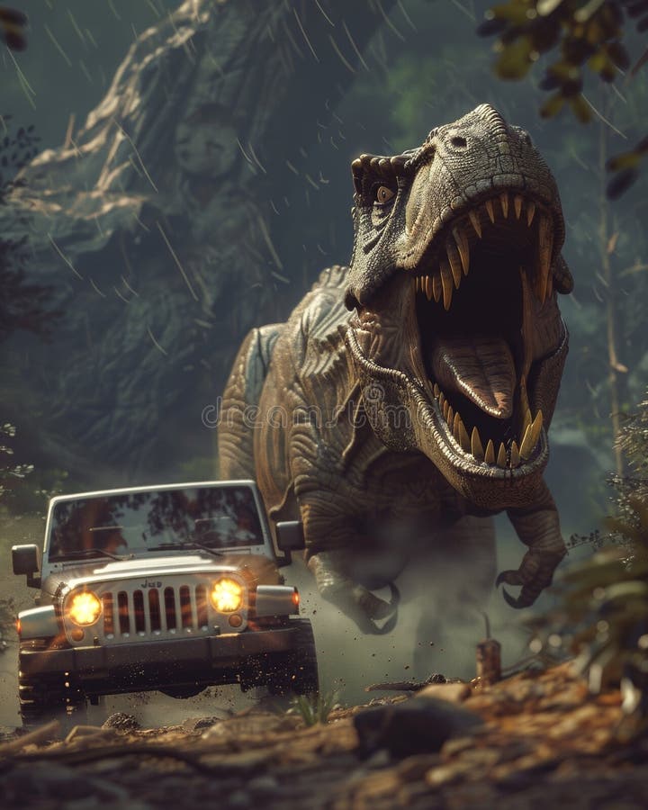 Dinosaur Chasing Stock Illustrations – 78 Dinosaur Chasing Stock ...